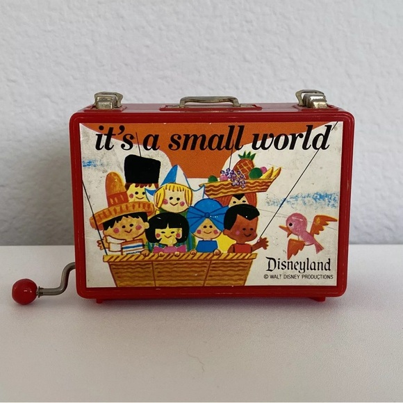 Disney | Other | Disneyland Its A Small World Vintage Disney Red Music ...